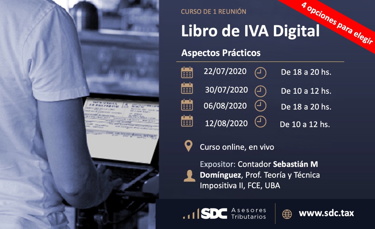 CURSO: Libro de IVA Digital. Aspectos prácticos ante su vigencia ...
